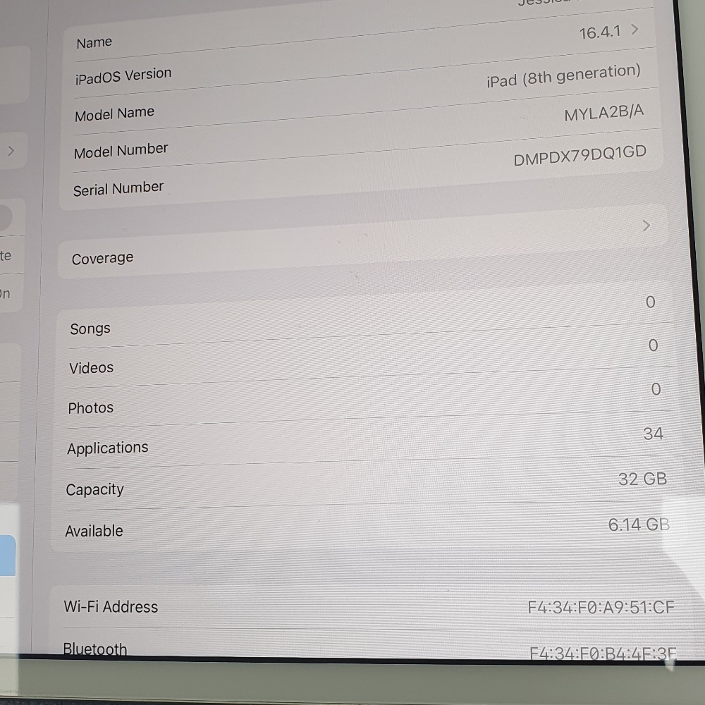 Apple iPad 8th gen Model A2270 some marks to screen 32GB - Own4Less